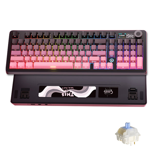 Ajazz AK980 TFT Display Wireless Mechanical Keyboard- WhatGeek