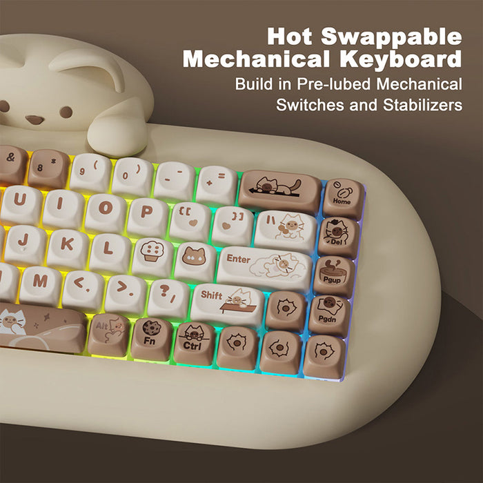 ACGAM C68 Kawaii Cat Hi-Fi Mechanical Keyboard - WhatGeek