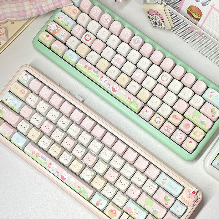 ACGAM Cream Strawberry SOA Profile Keycaps Set - WhatGeek