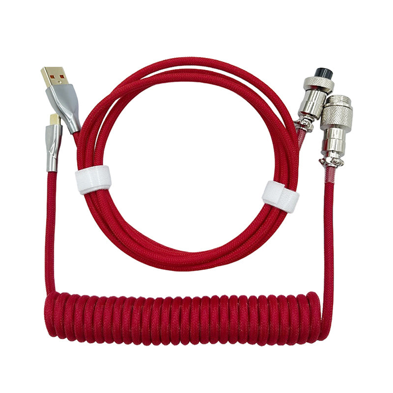 ACGAM Custom Coiled Aviator Cable USB-C Red - WhatGeek