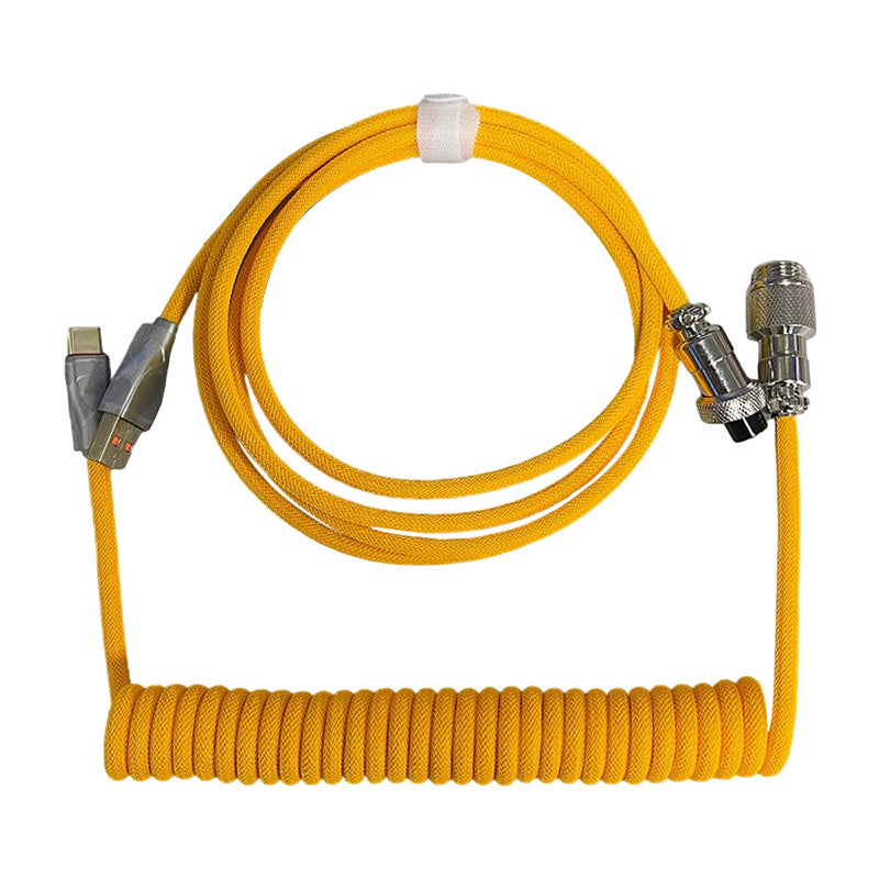ACGAM Custom Coiled Aviator Cable USB-C Yellow - WhatGeek