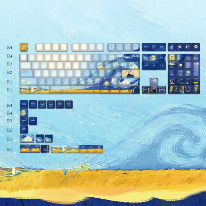 Varmilo Van Gogh Cherry Profile Keycap Set 130 Keys - WhatGeek