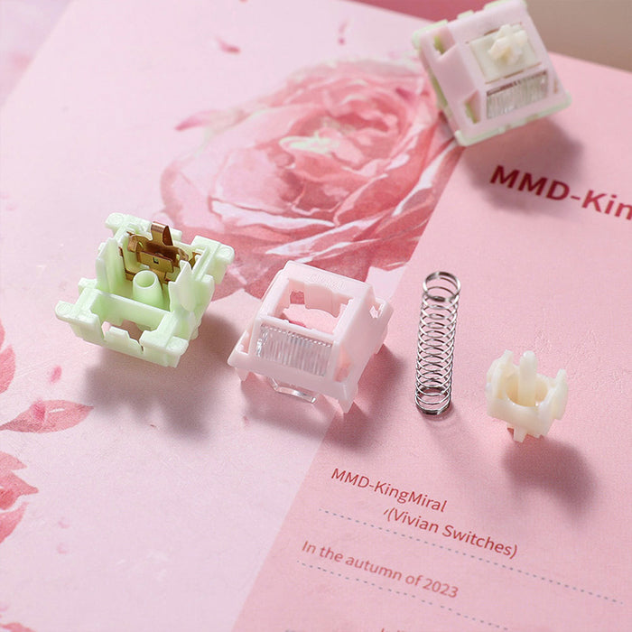 MMD Vivian V2 Linear Switch Thocky Switches RGB SMD Lubed - WhatGeek