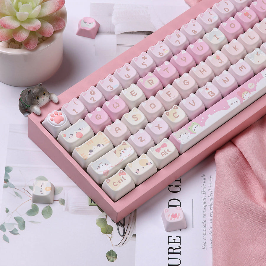 ACGAM x Maorbeng Meow Squad MAO Profile Keycap Set 141 Keys - WhatGeek