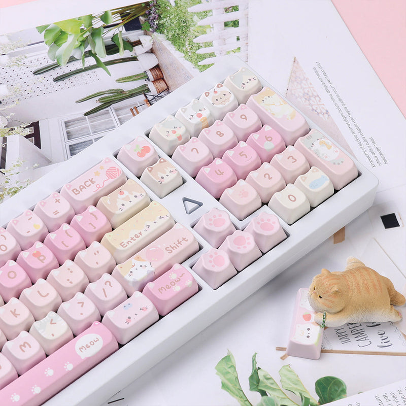 ACGAM x Maorbeng Meow Squad MAO Profile Keycap Set 141 Keys - WhatGeek