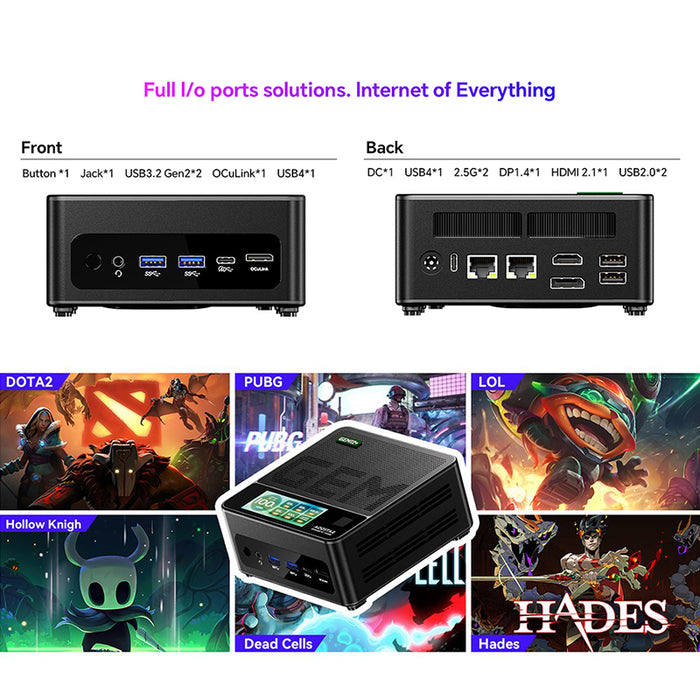 AOOSTAR GEM12+ Series Mini PC AMD R7 PRO 8845HS - WhatGeek