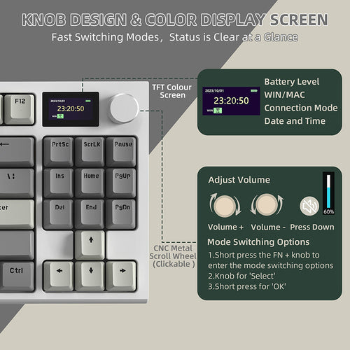 ATTACK SHARK K86 Wireless Mechanical Keyboard - WhatGeek