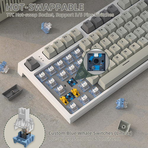 ATTACK SHARK K86 Wireless Mechanical Keyboard - WhatGeek