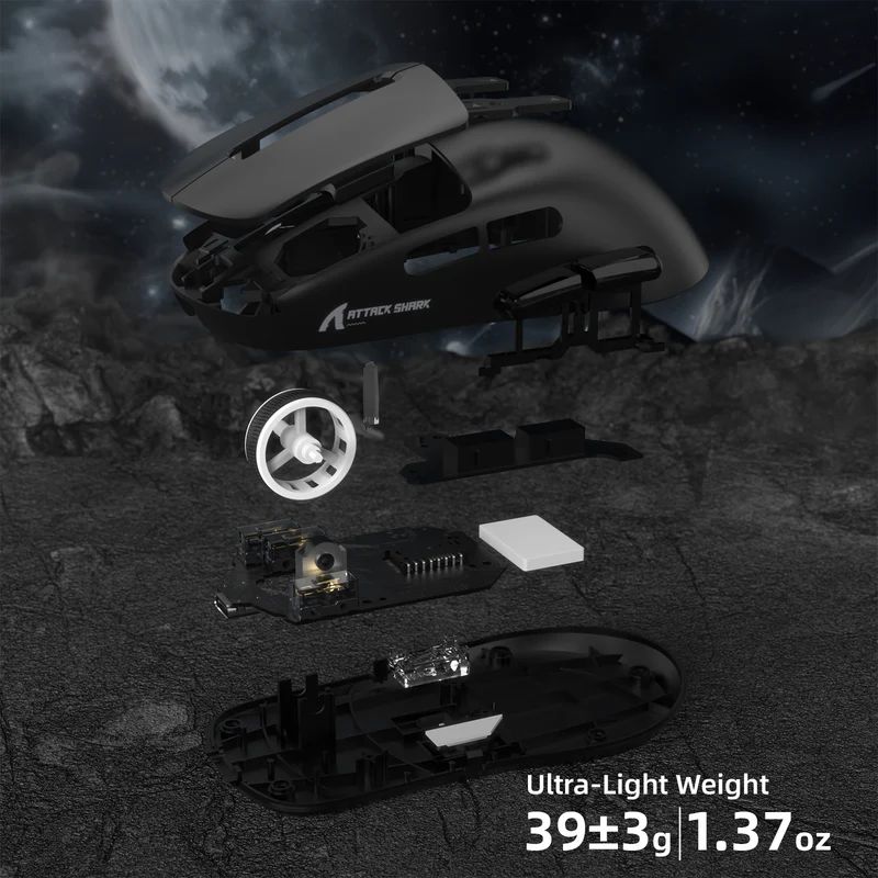 ATTACK SHARK R6 LIGHTSPEED Wireless Gaming Mouse - WhatGeek