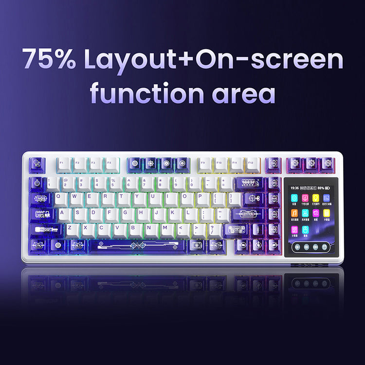 AULA L99 Tri-mode Mechanical Keyboard with 3.98" Smart Touchscreen ...