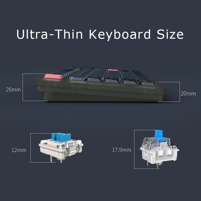 Ajazz AK832 Pro Low Profile Mechanical Keyboard - WhatGeek