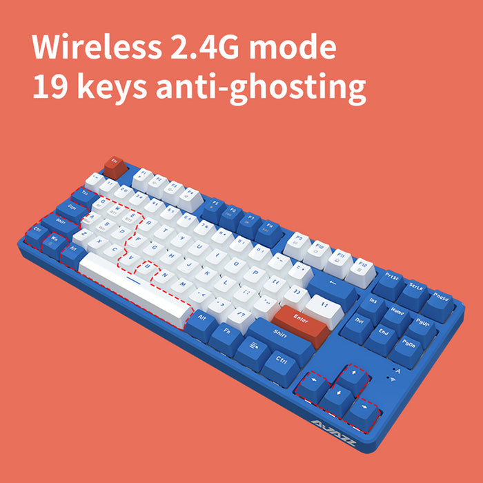 Ajazz AK871 Wireless TKL Mechanical Keyboard - WhatGeek