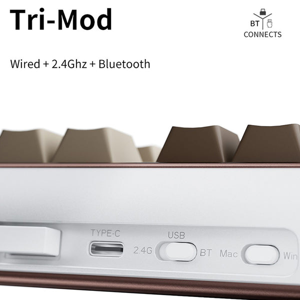 Ajazz AC100 Aluminum Wireless Mechanical Keyboard - WhatGeek