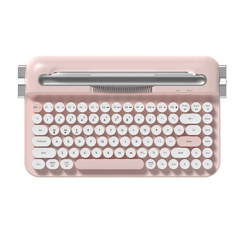Ajazz AF84 Dual-Mode Typewriter Membrane Keyboard Retro Style - WhatGeek