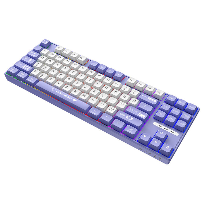 Ajazz AK870MC Rainbow Backlit Mechanical Keyboard - WhatGeek