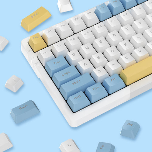 Ajazz AK992 Summer Blue Wireless Mechanical Keyboard - WhatGeek