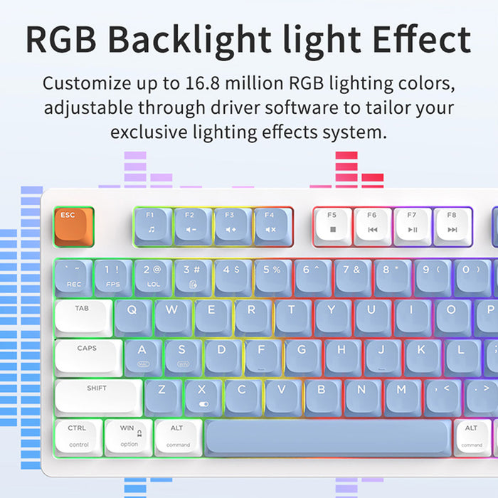 Ajazz AKP815 Big Screen Low Profile Wired Mechanical Keyboard - WhatGeek