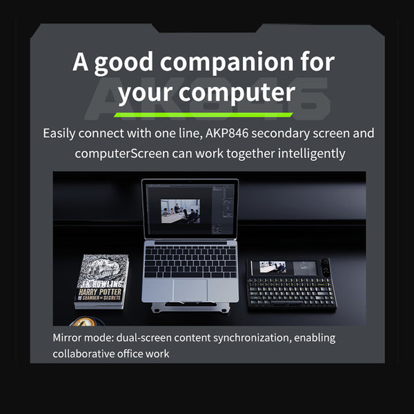 Ajazz AKP846 Cyberdeck 10.1″ Large Smart Display QMK Wired Mechanical ...