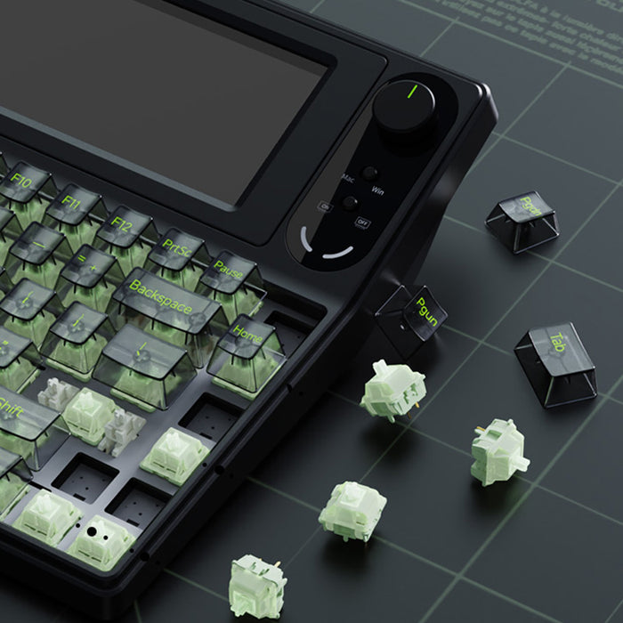 Ajazz AKP846 Cyberdeck 10.1″ Large Smart Display QMK Wired Mechanical ...