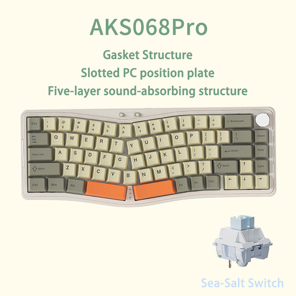 Ajazz AKS068 Alice VIA Mechanical Keyboard - WhatGeek