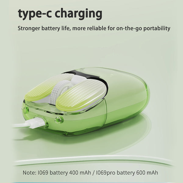 Ajazz I069 Transparent RGB Wireless Mouse - WhatGeek