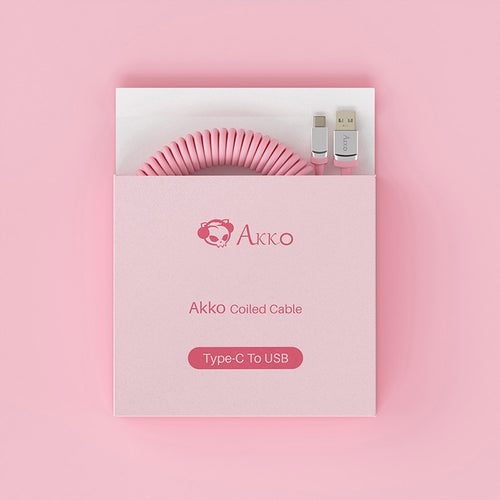 Akko Coiled Cable Pink - WhatGeek
