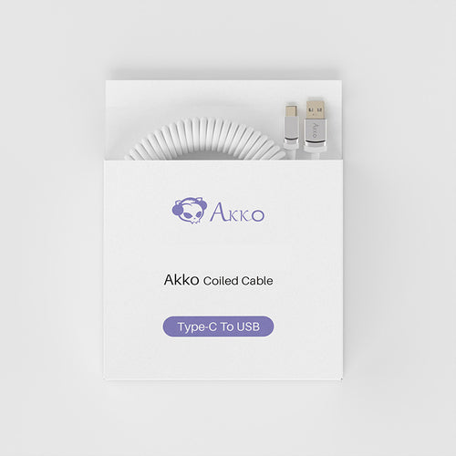 Akko Coiled Cable White - WhatGeek