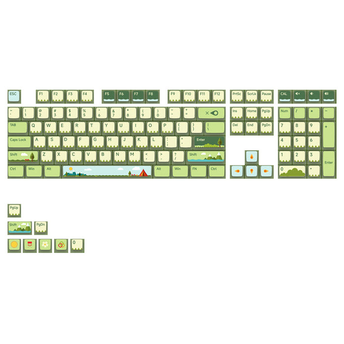Akko Countryside & Mousse Cake ASA Profile PBT Keycap Set 116 Keys ...