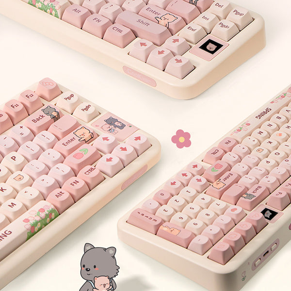 Coolkiller Spring Cute Wireless Mechanical Keyboard - WhatGeek