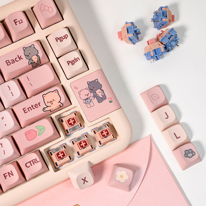 Coolkiller Spring Cute Wireless Mechanical Keyboard - WhatGeek