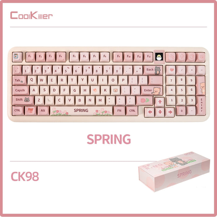 Coolkiller Spring Cute Wireless Mechanical Keyboard - WhatGeek
