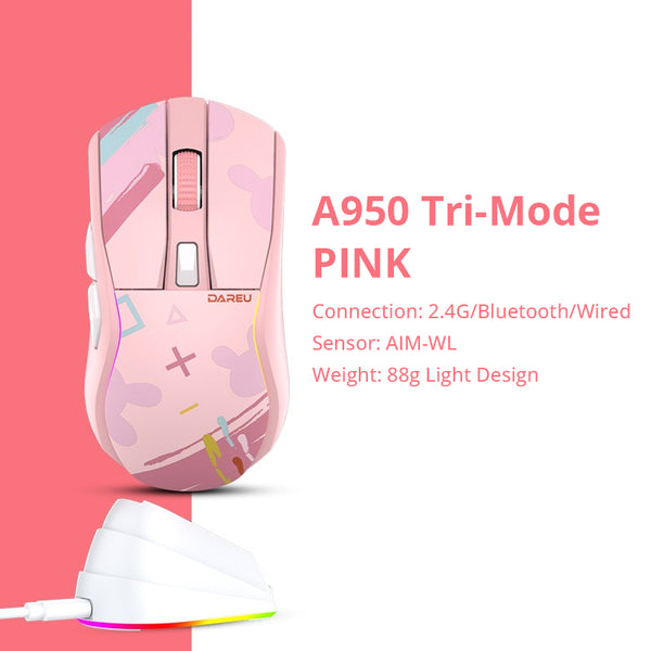 DAREU A950 Wireless Gaming Mouse - WhatGeek