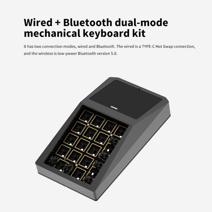 DOIO KB17-B01 QMK/VIA Macro Keyboard Dual-mode Mechanical Keyboard Kit ...