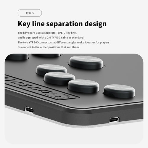 DOIO KBGM-H05 HITBOX A4 Size Multi-Key Game Keyboard PS5 Support - WhatGeek