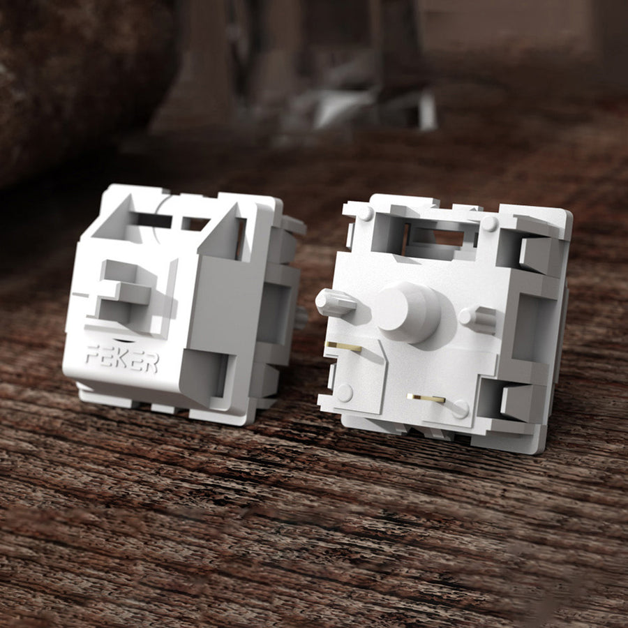 FEKER Marble White Linear Switches Creamy - WhatGeek