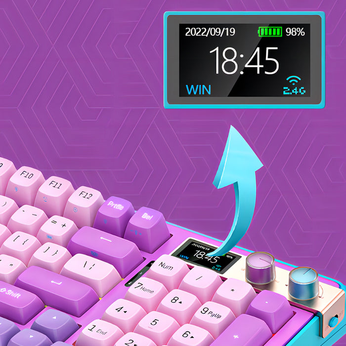 FOPATO H98 Wireless Mechanical Keyboard With TFT Screen - WhatGeek