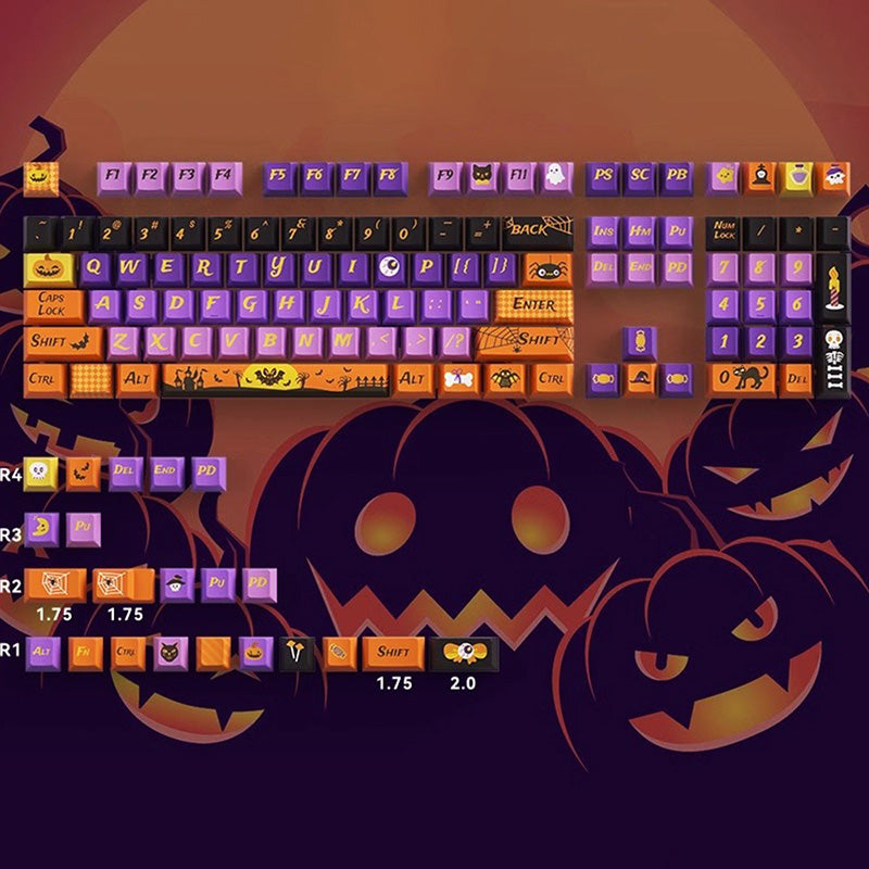 ACGAM Halloween Horror Nights Keycaps Set Cherry Profile 130 keys ...