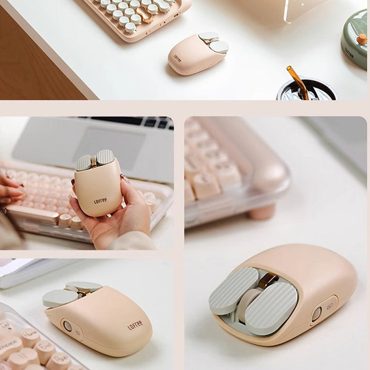 LOFREE Wavy Chips Milk Tea Dual-Mode Wireless Mouse - WhatGeek