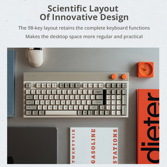 Lofree Block 98 Retro Wireless Mechanical Keyboard - WhatGeek