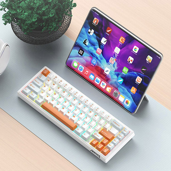 MONKA 3067 Wired White Light Mechanical Keyboard - WhatGeek