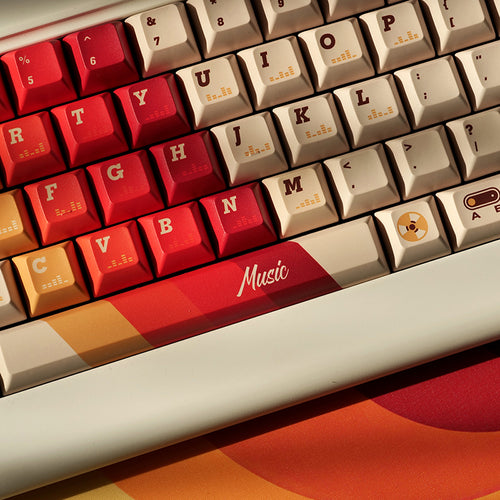 Music Vintage Keycaps and Large Mouse Pad Set - WhatGeek