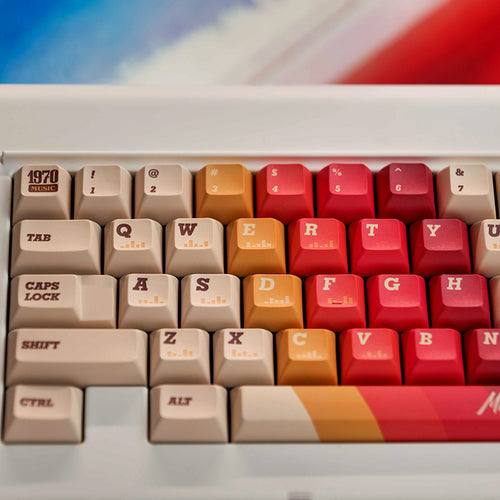 Music Vintage Keycaps and Large Mouse Pad Set - WhatGeek