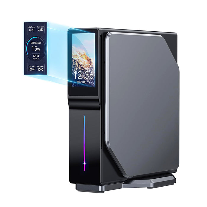 OUVIS S1 Mini PC with RGB LCD Screen - WhatGeek