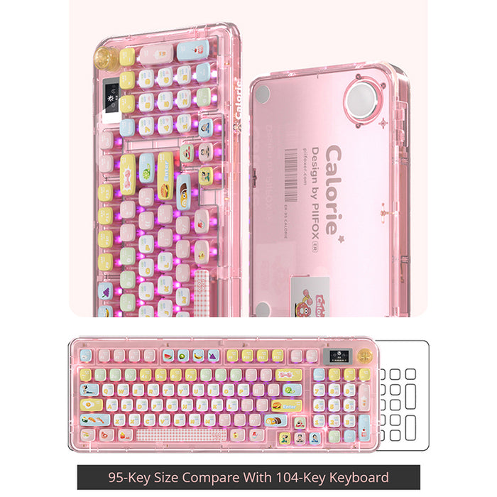 PIIFOX ER95 Triple-Mode Wireless Mechanical Keyboard With LCD Screen ...