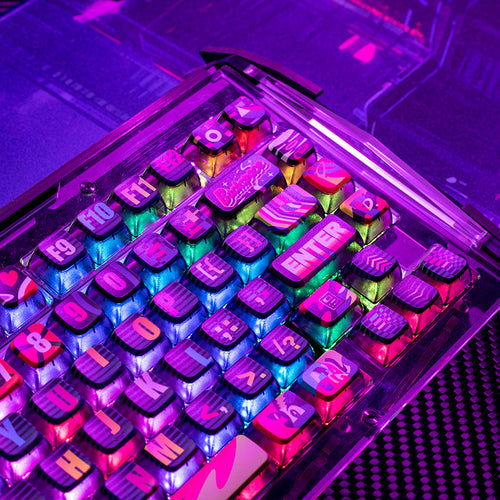 PIIFOX Neon Party ASA Profile Keycap Set 132 Keys - WhatGeek