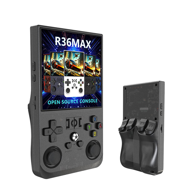 R36 Max Handheld Game Console with 4" Screen Linux System - WhatGeek