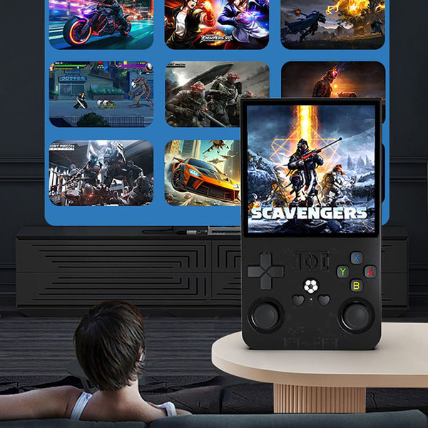 R36 Max Handheld Game Console with 4" Screen Linux System - WhatGeek