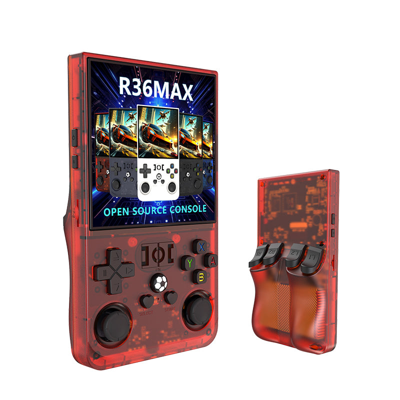 R36 Max Handheld Game Console with 4" Screen Linux System - WhatGeek