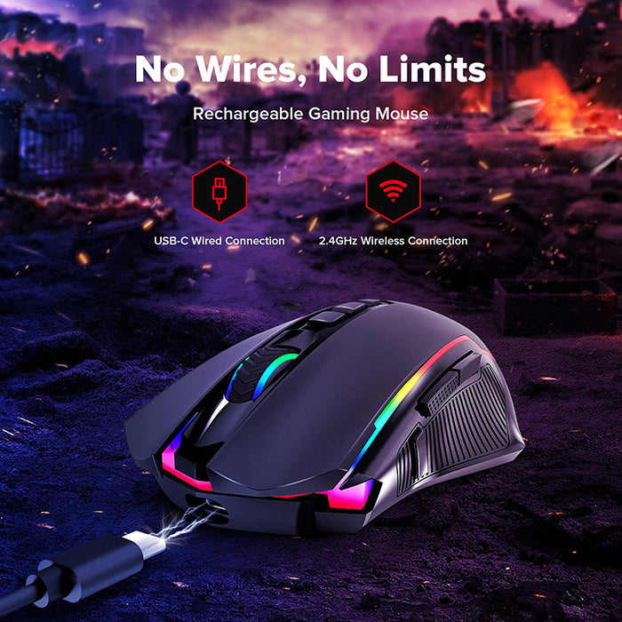 Redragon M910-KS RANGER LITE RGB Dual Modes Gaming Mouse - WhatGeek