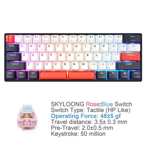 SKYLOONG GK61 QMK/VIA Wireless Mechanical Keyboard - WhatGeek